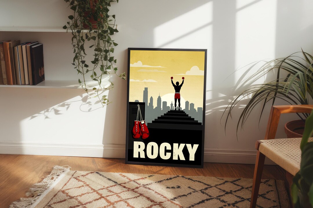 Rocky Movie Poster, Classic Boxing Film Art, 70s Sports Drama Print ...