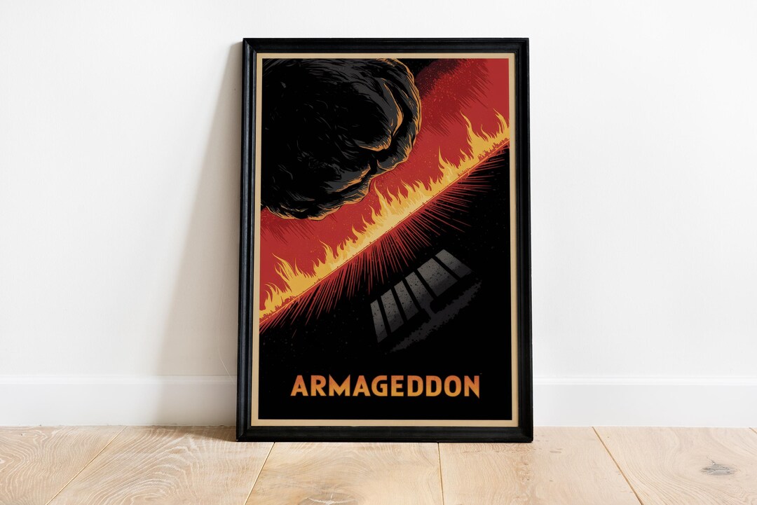 Armageddon Movie Poster, Sci-fi Art Print, Framed Wall Decor, Vintage ...