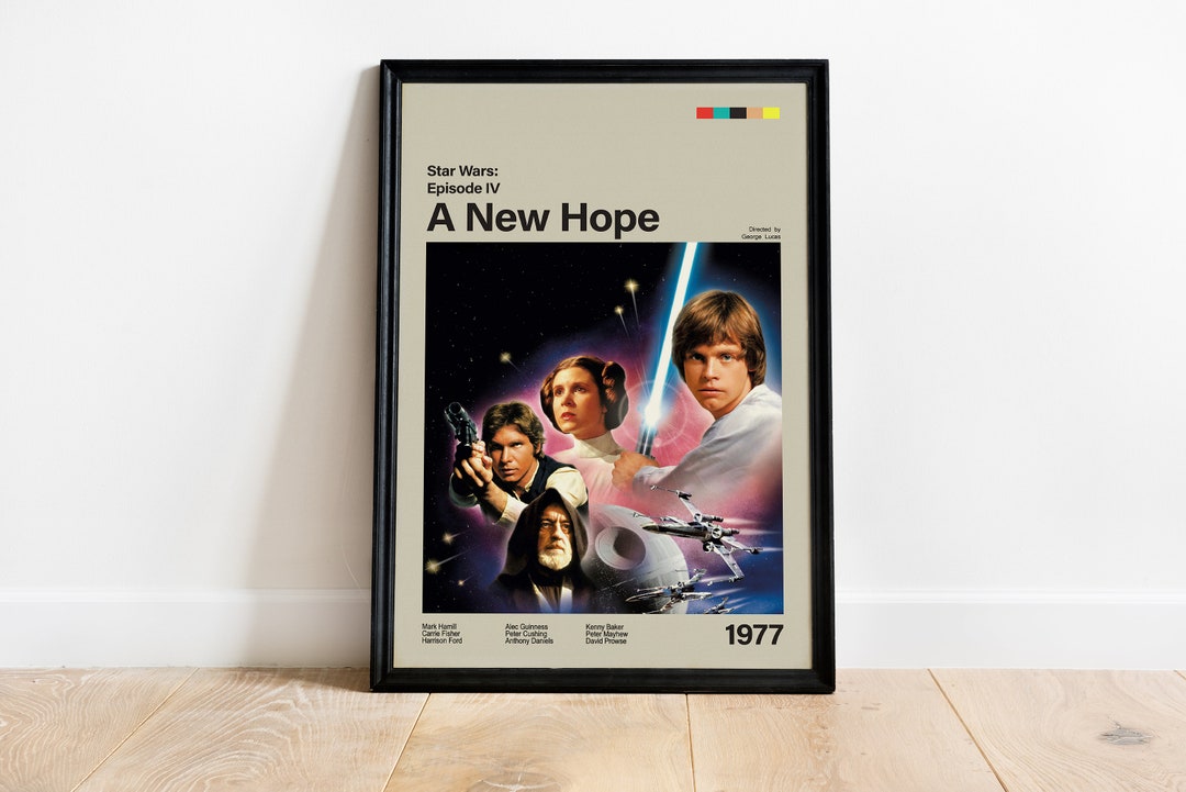 Star Wars A New Hope Poster, Modern Movie Poster Print, Star Wars A New ...