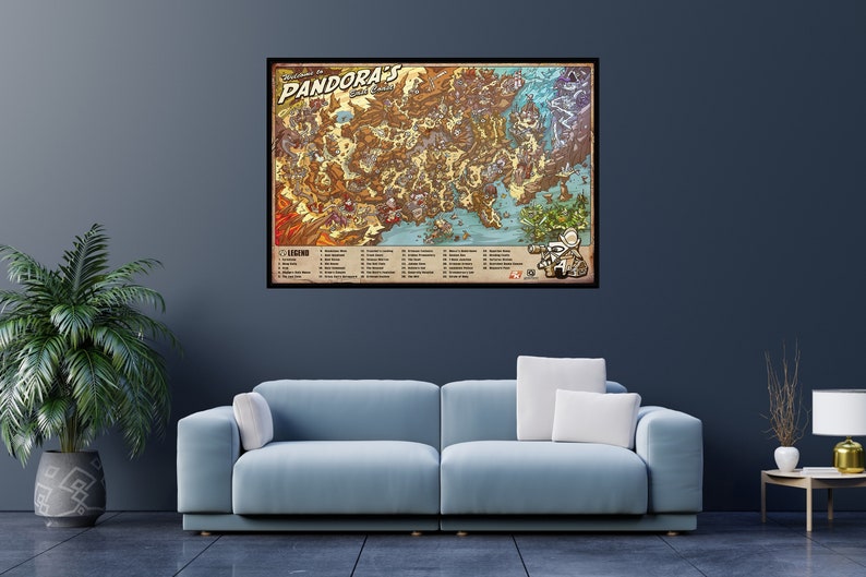 Borderlands Poster, Pandora Wall Art, Framed Print, Canvas Print, Game ...