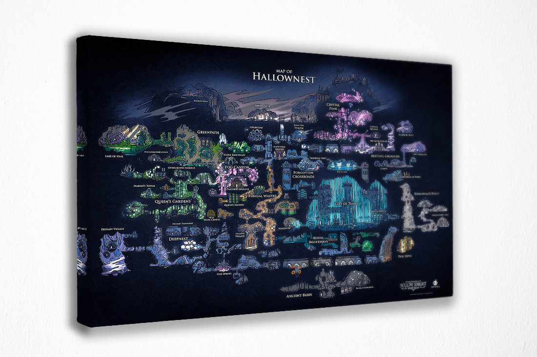 Hollow Knight, Hollow Knight Poster, Hollow Knight Map Poster ...