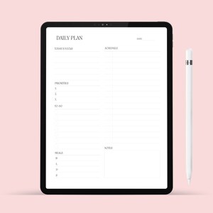 Fillable Daily Planner Printable, Detailed Productivity Planner, Daily ...
