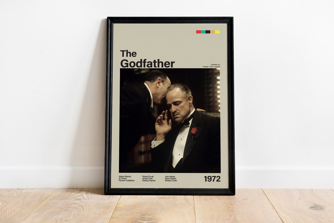 The Godfather Movie Poster, Modern Movie Poster Print, the Godfather ...
