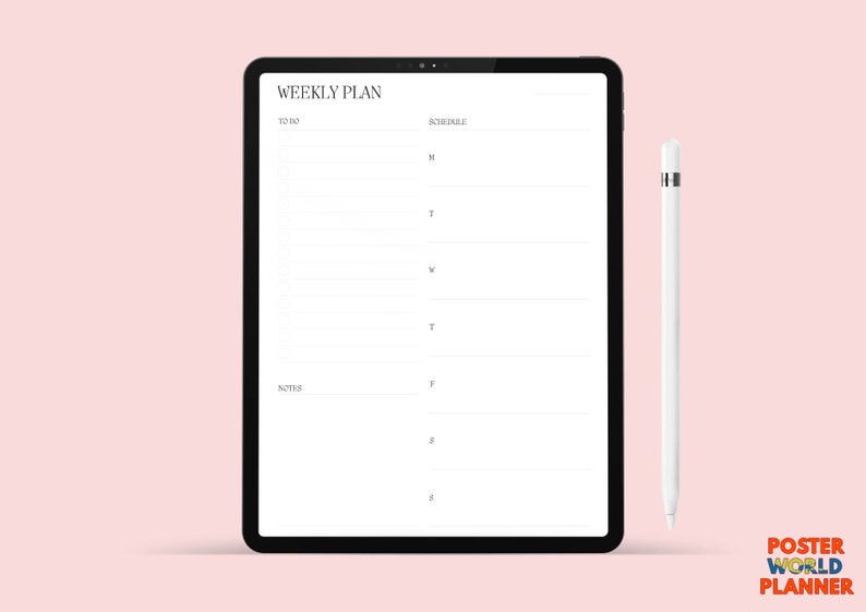 Weekly to Do List Printable, Minimalist Weekly Planner, Weekly Agenda ...