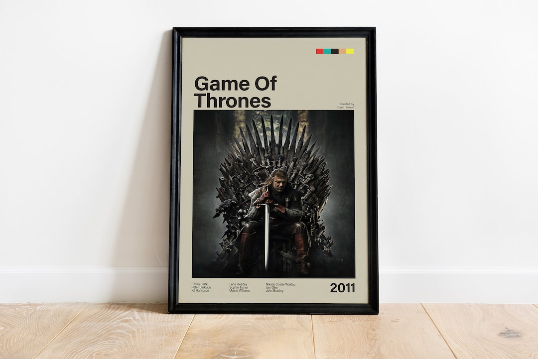 Game of Thrones Poster – Iron Throne Fantasy Print, Epic Series Wall ...