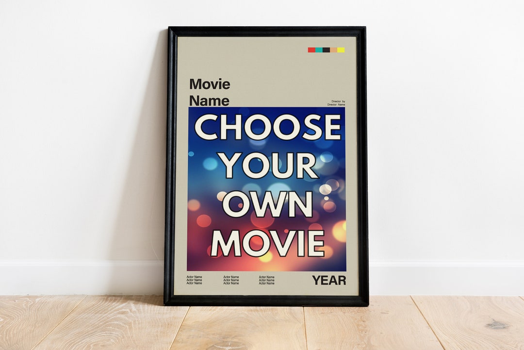 Custom Movie Poster, Choose Your Movie, Personalized Movie Poster ...
