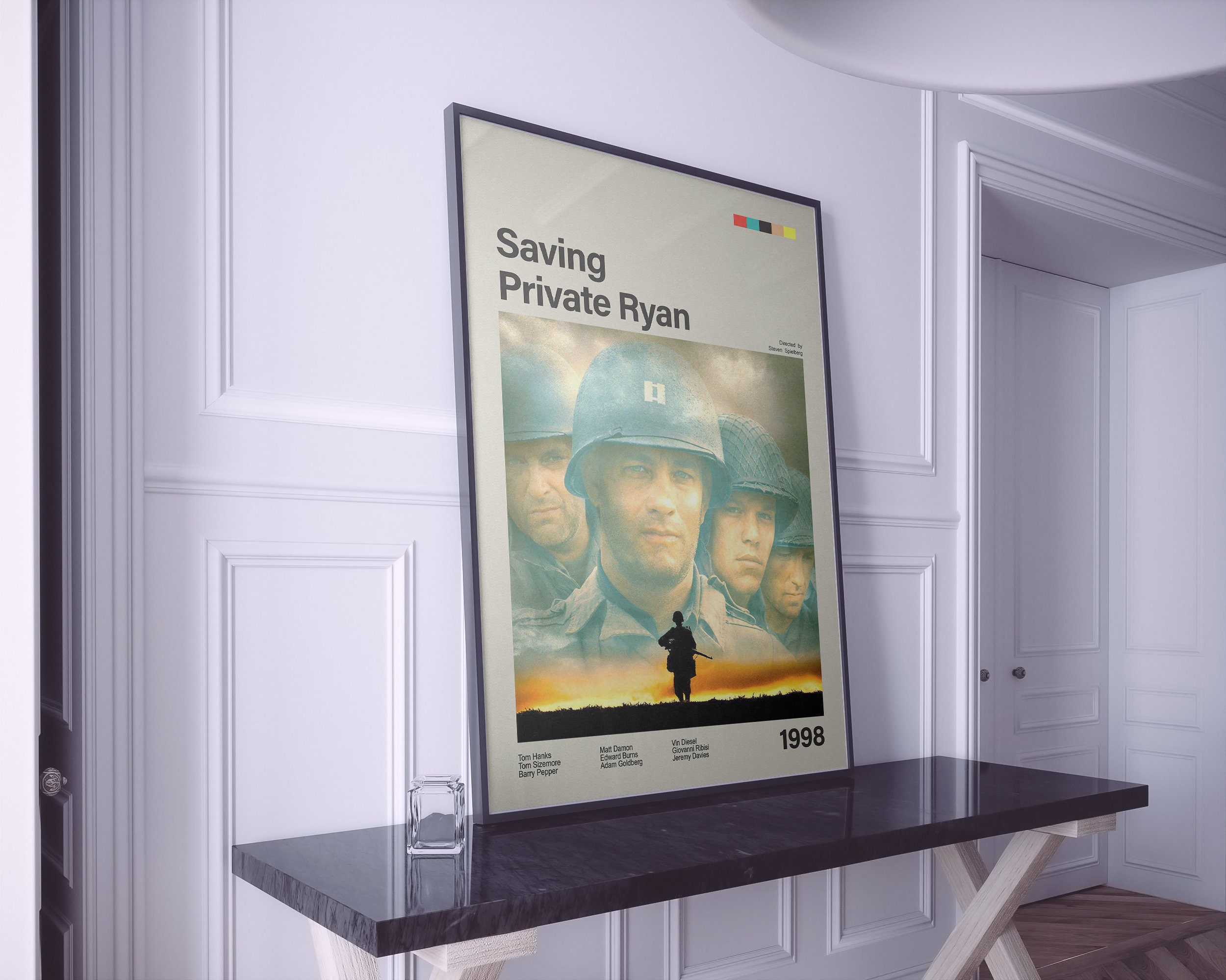 Saving Private Ryan Movie Poster, Modern Movie Poster Print, Saving ...