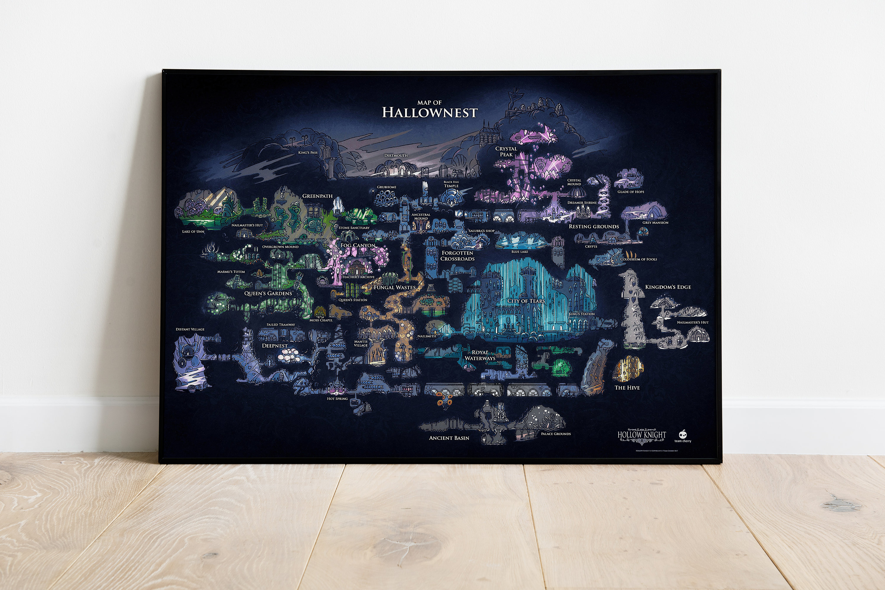Hollow Knight, Hollow Knight Poster, Hollow Knight Map Poster ...