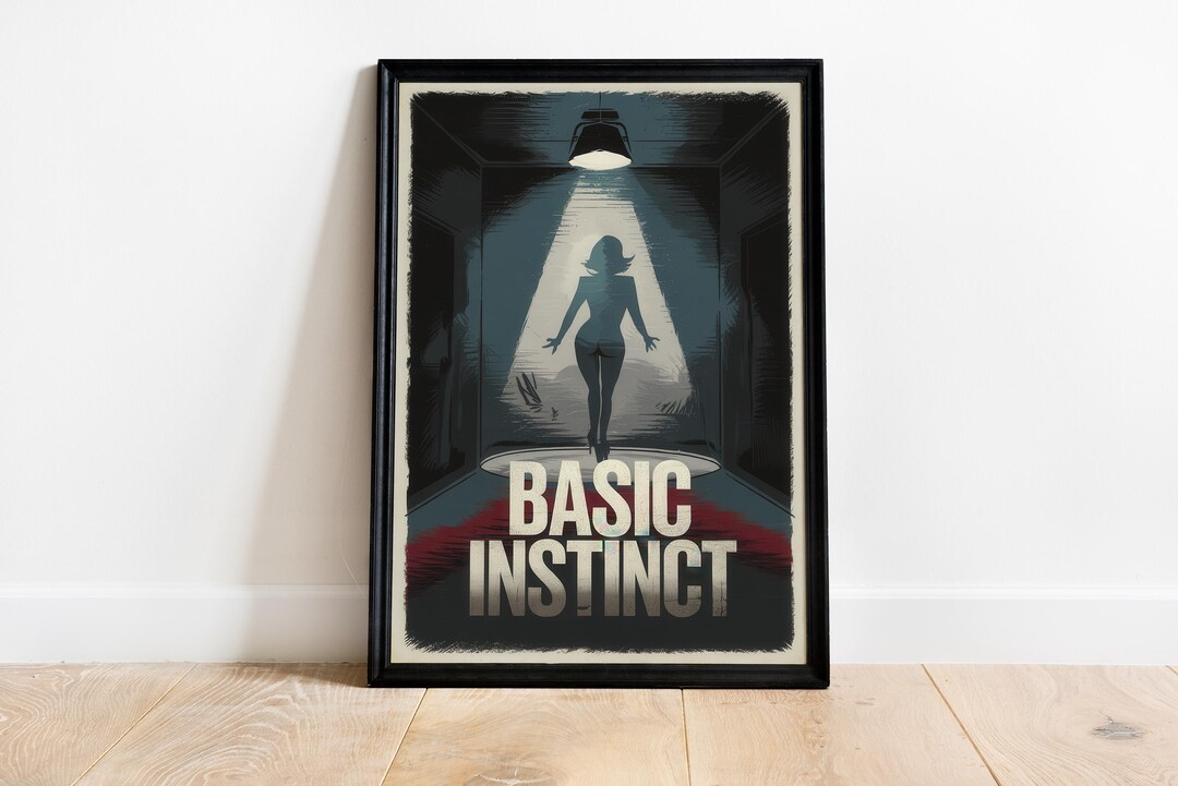Basic Instinct Poster, Neo-noir Movie Print, Thriller Film Art, Retro ...