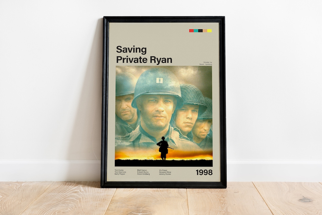 Saving Private Ryan Movie Poster, Modern Movie Poster Print, Saving ...