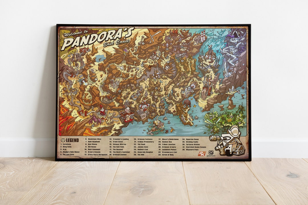 Borderlands Poster, Pandora Wall Art, Framed Print, Canvas Print, Game ...