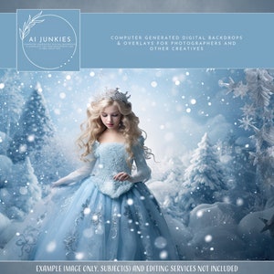 Winter Wonderland Digital Background, Portrait Photography Composites ...