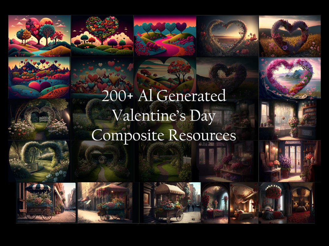 Valentine's Day MEGA BUNDLE PACK, 200+ Composite Photography Resources ...