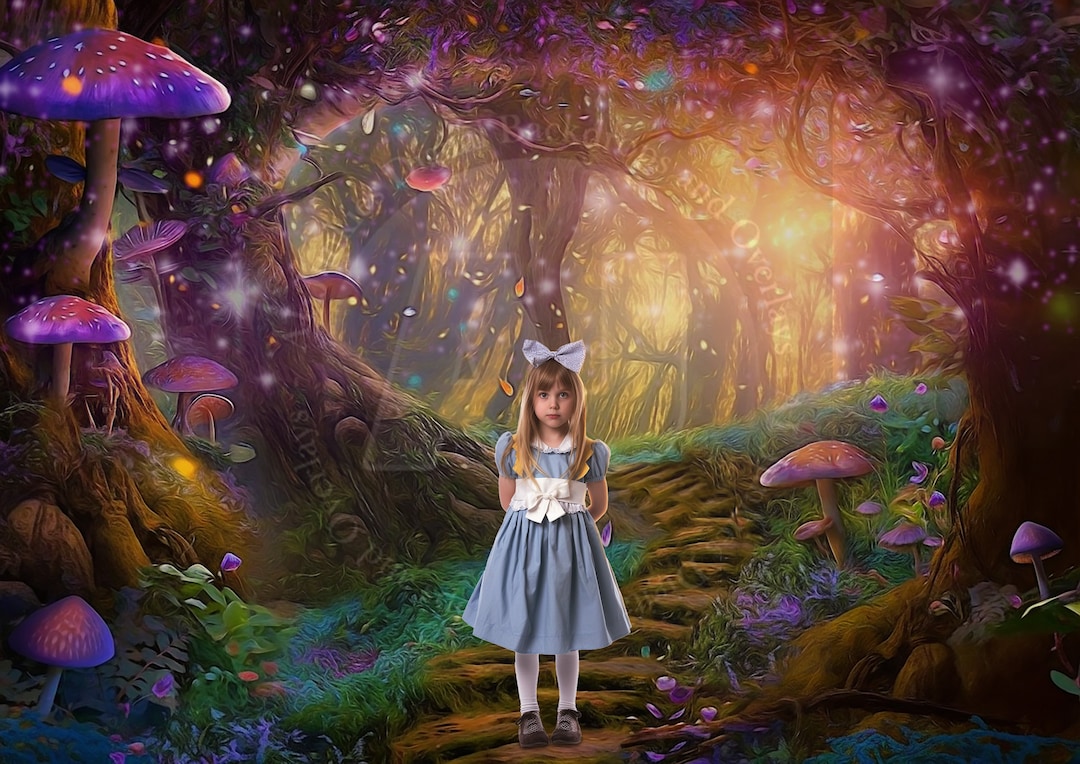 Alice Wonderland Digital Background Storybook Digital Backdrop Composite Photography