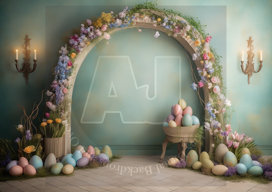 Easter Studio Digital Background for Composite Artists, Easter Digital ...