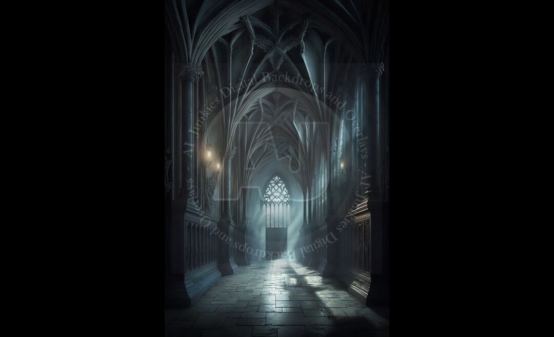 Wizard Magic School Hallway Digital Background, School of Wizards ...