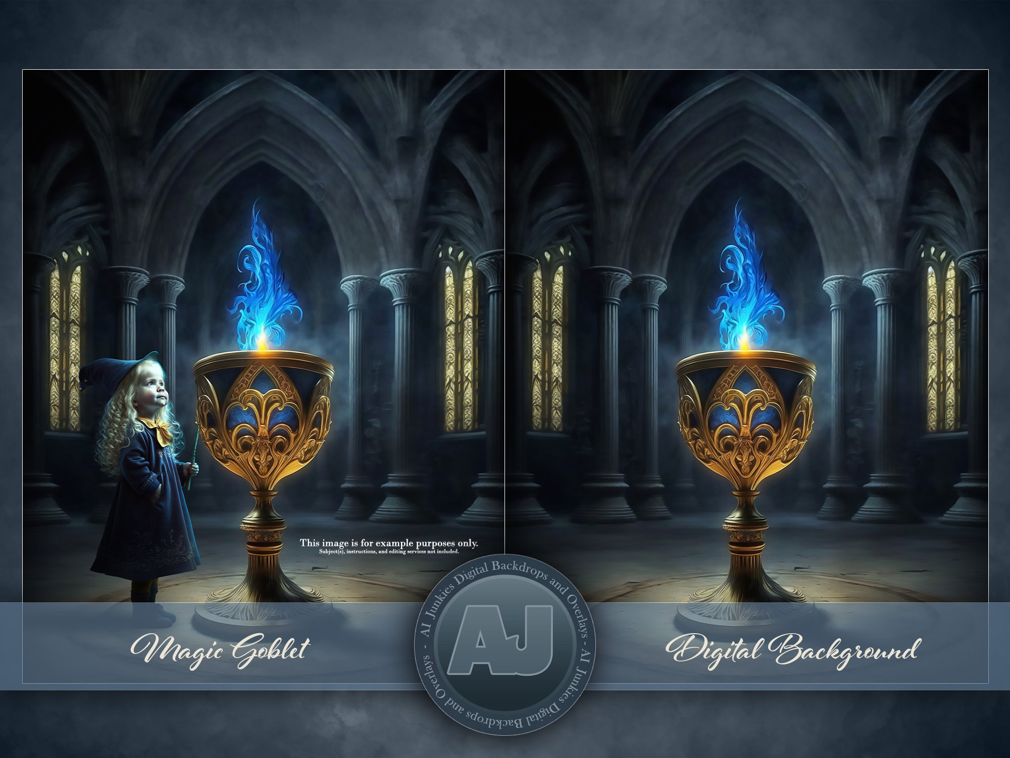 Wizard Magic Goblet Digital Background Wizard School of - Etsy