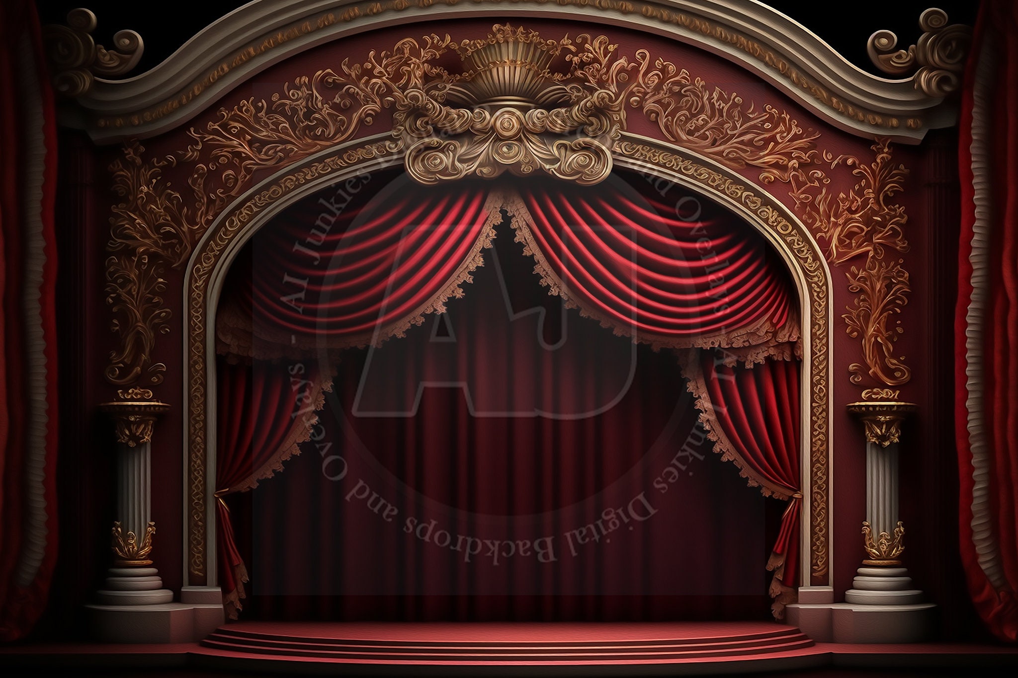 Grand Stage Digital Background for Composite Photography / - Etsy