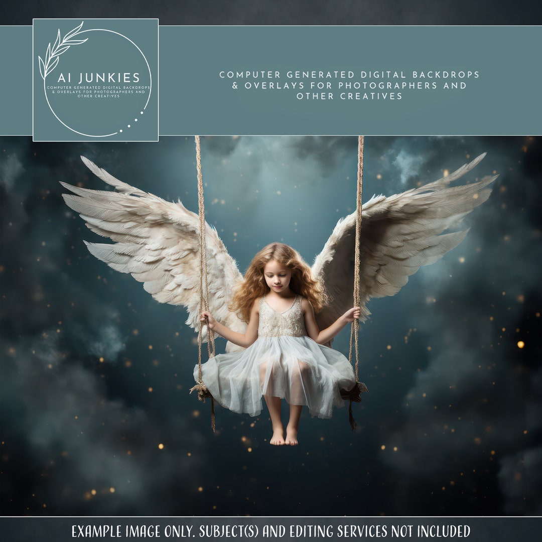 Angel Wings in Clouds Digital Backdrop for Fine Art Photography ...