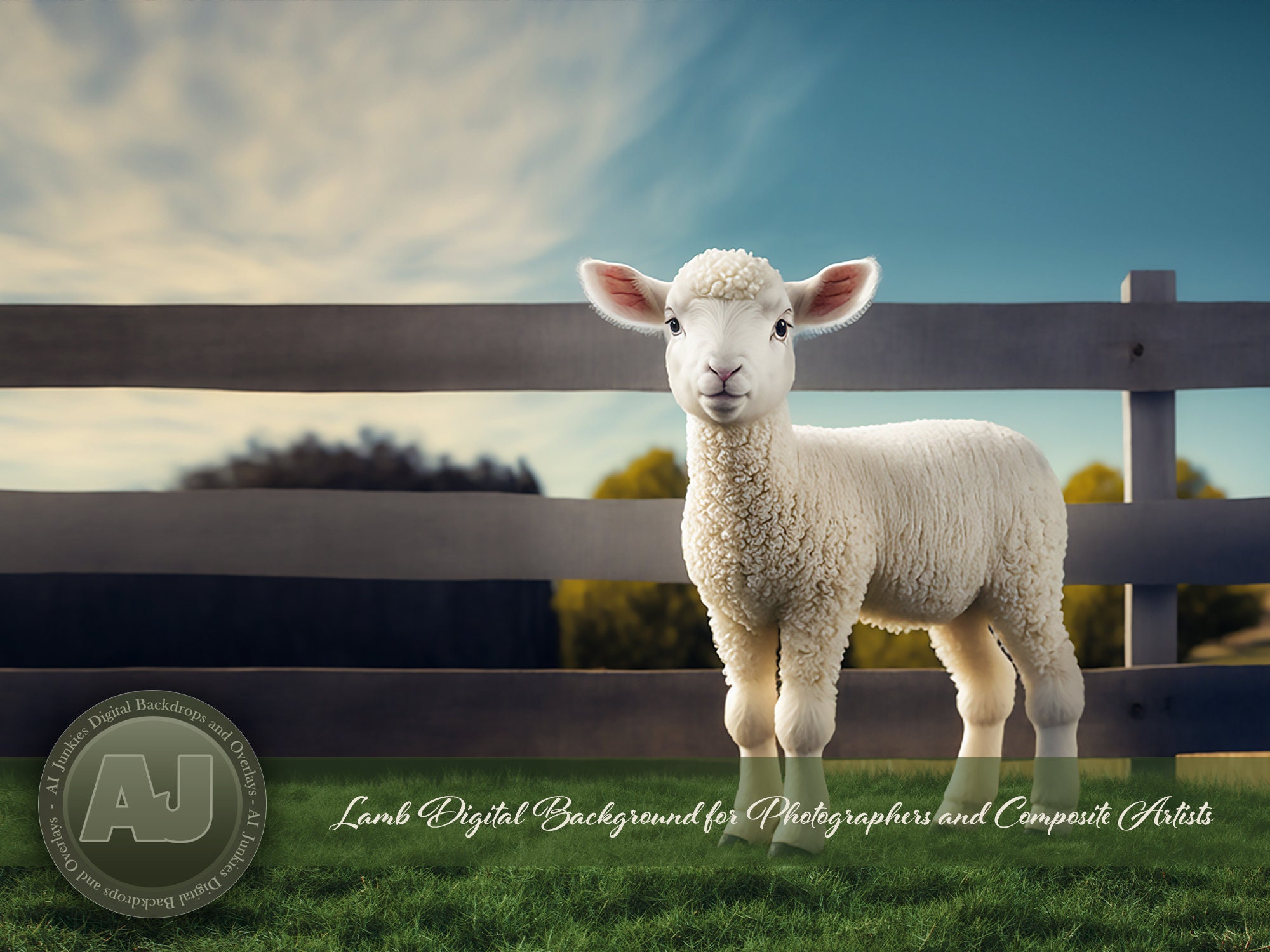 Adorable Lamb Digital Background for Photographers and Digital - Etsy