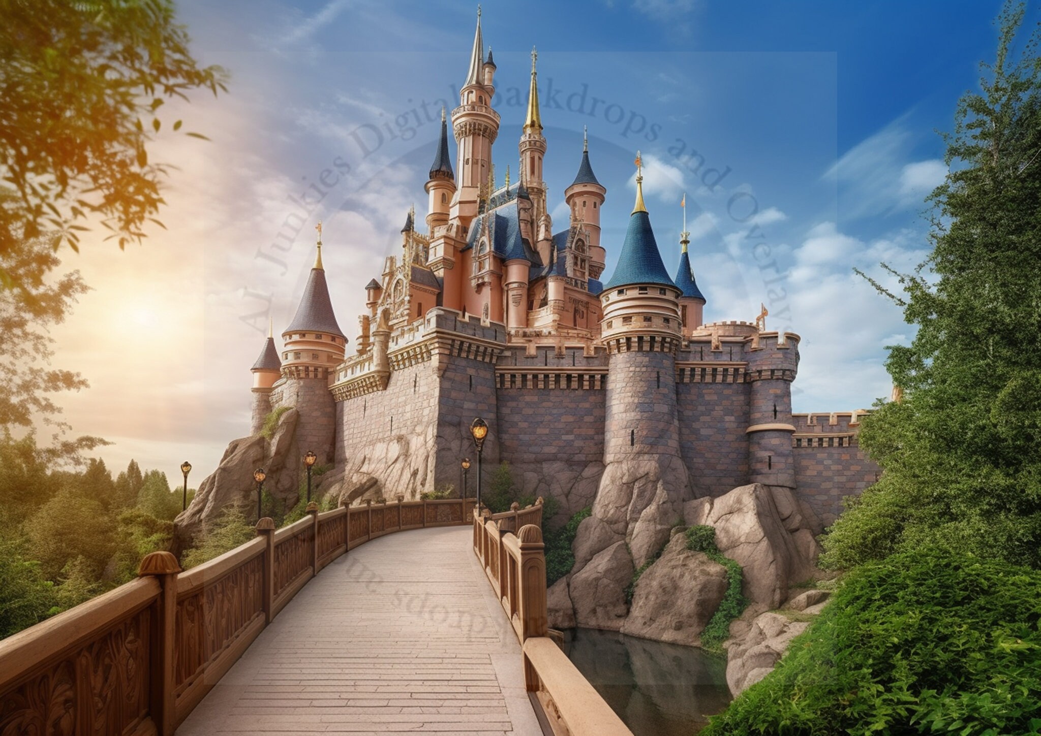 Fantasy Castle Digital Backdrop for Composite Photography Art - Etsy