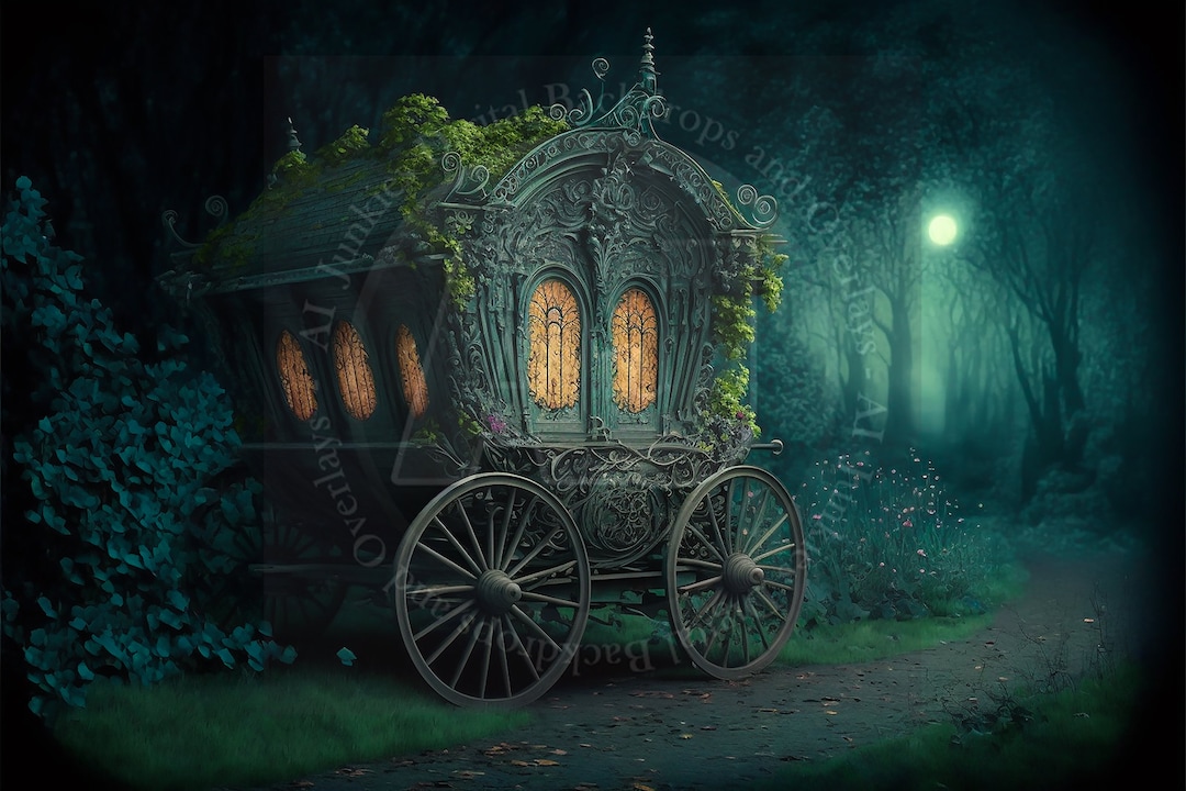 Fairy Tale Fantasy Carriage Digital Background for Composites ...