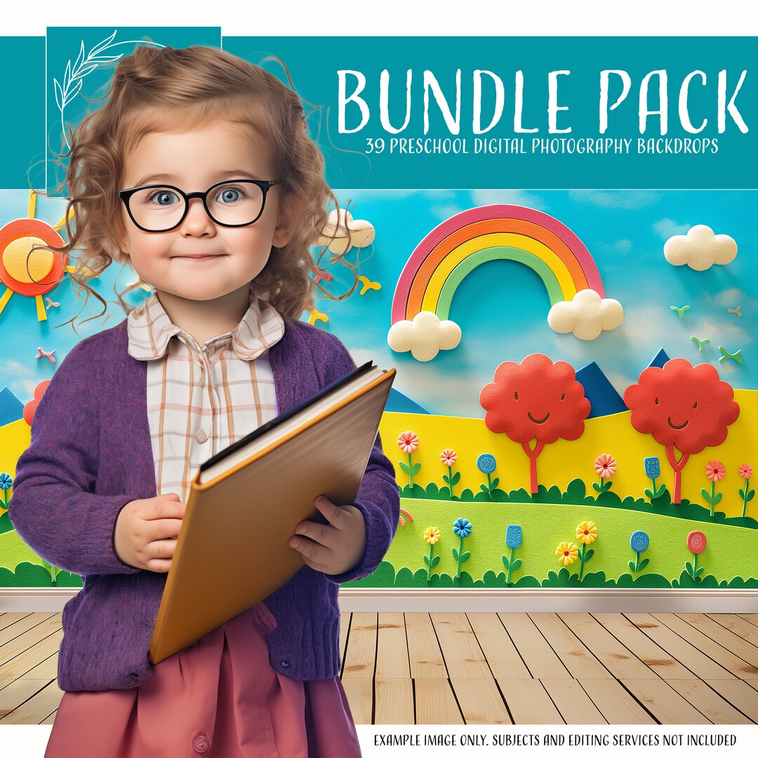 Preschool Daycare Digital Backdrops, Bundle Pack of Digital Downloads ...