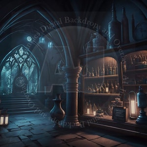 Wizard Magic Shop Digital Background, Wizard Shop Digital Backdrop ...