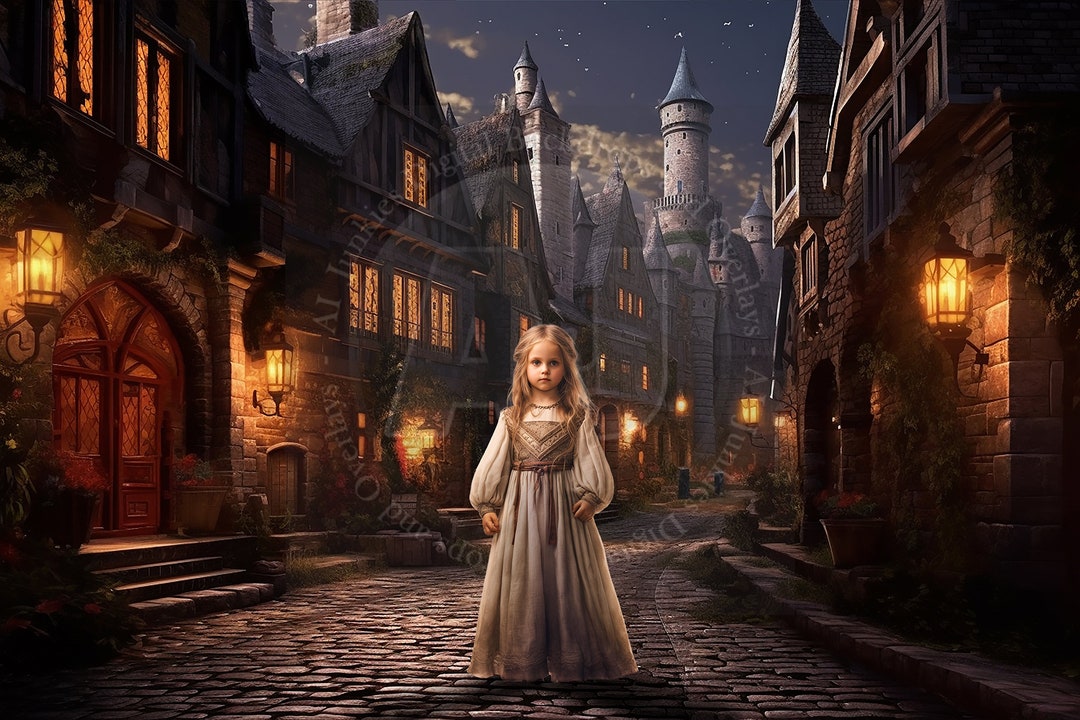 Cobblestone Castle Streets Digital Background / Photo Compositions ...