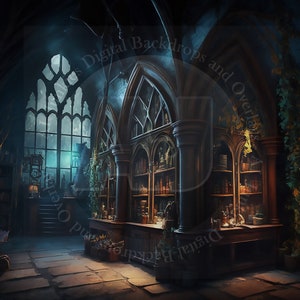 Wizard Magic Shop Digital Background, Wizard Shop Digital Backdrop ...