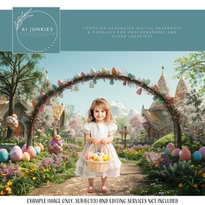 5 Pastel Easter Path Digital Photography Backdrops - Photo Props for ...