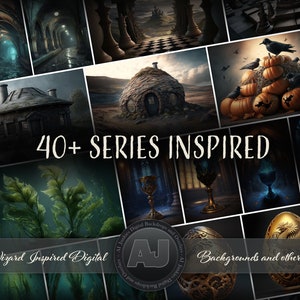 Ultimate Wizard Inspired Mega Bundle Pack Digital Backgrounds and Other ...