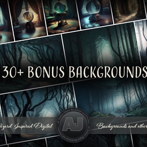 Ultimate Wizard Inspired Mega Bundle Pack Digital Backgrounds and Other ...