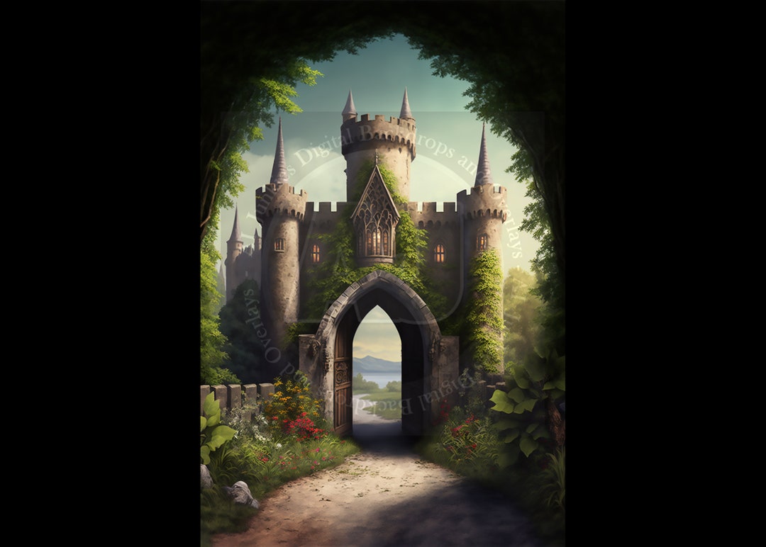 Castle Garden Fantasy Digital Background for Composites Fine - Etsy