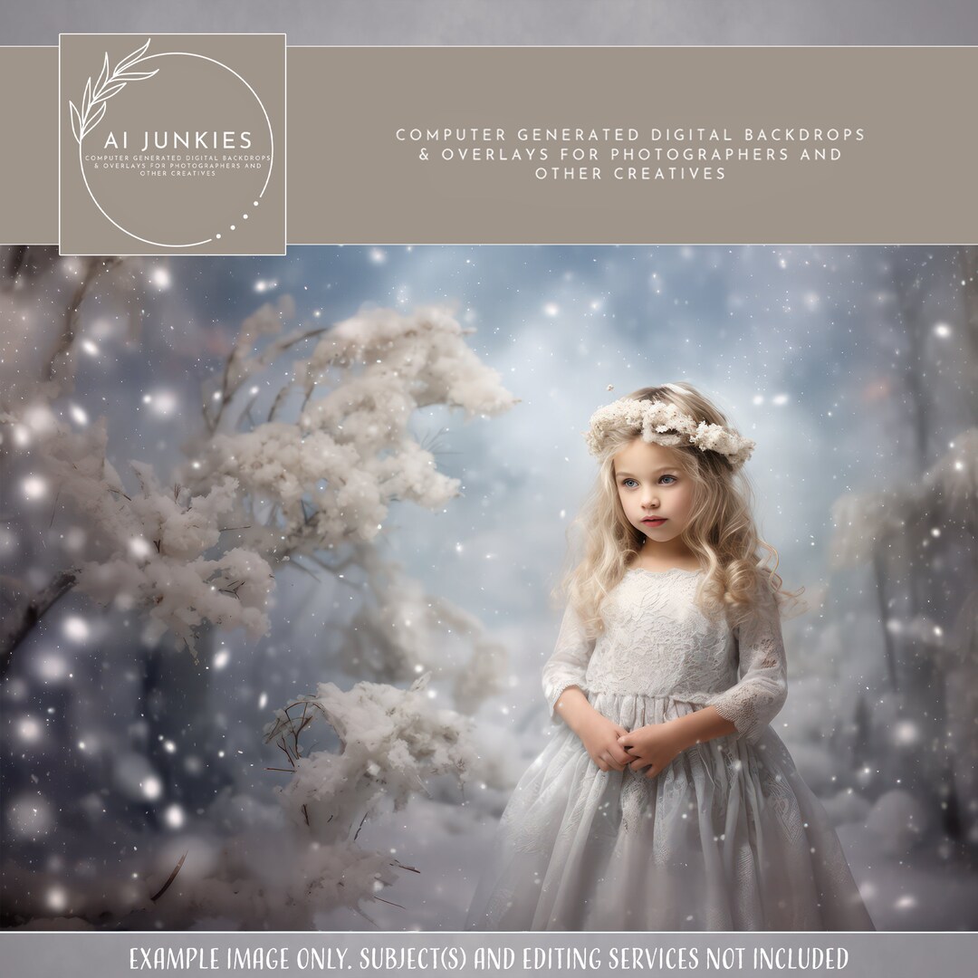 Fine Art Winter Bokeh Digital Background, Portrait Photography ...