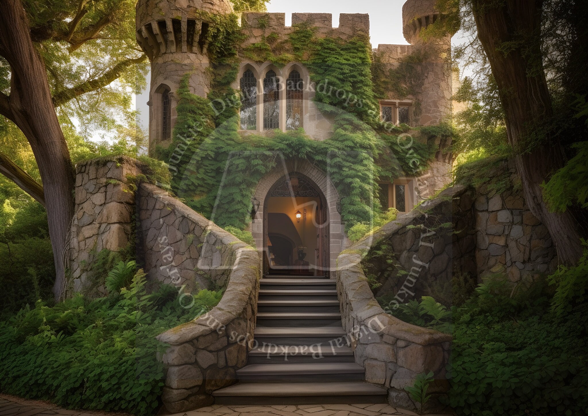 Fantasy Castle Digital Backdrop for Composite Photography Art - Etsy