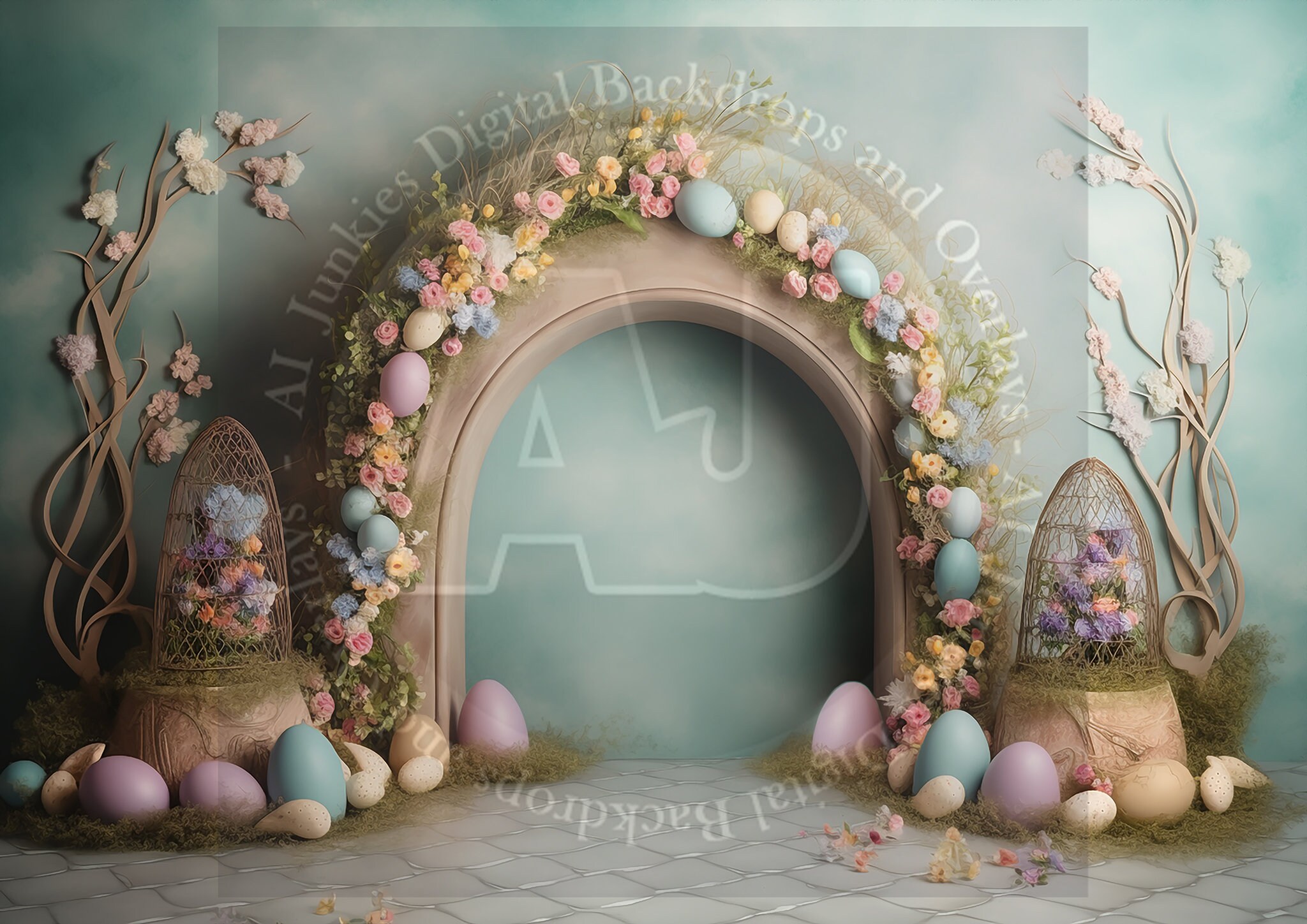 Easter Studio Digital Background for Composite Artists Easter - Etsy