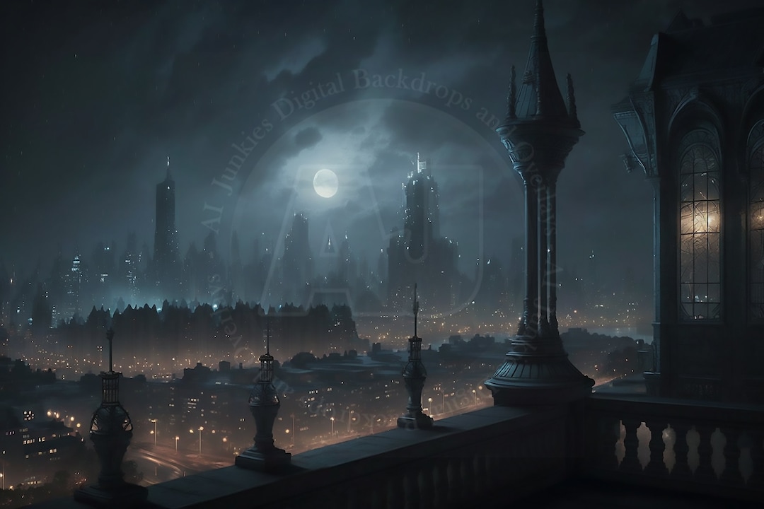 Super Hero Rooftop Digital Background for Composite Photography ...