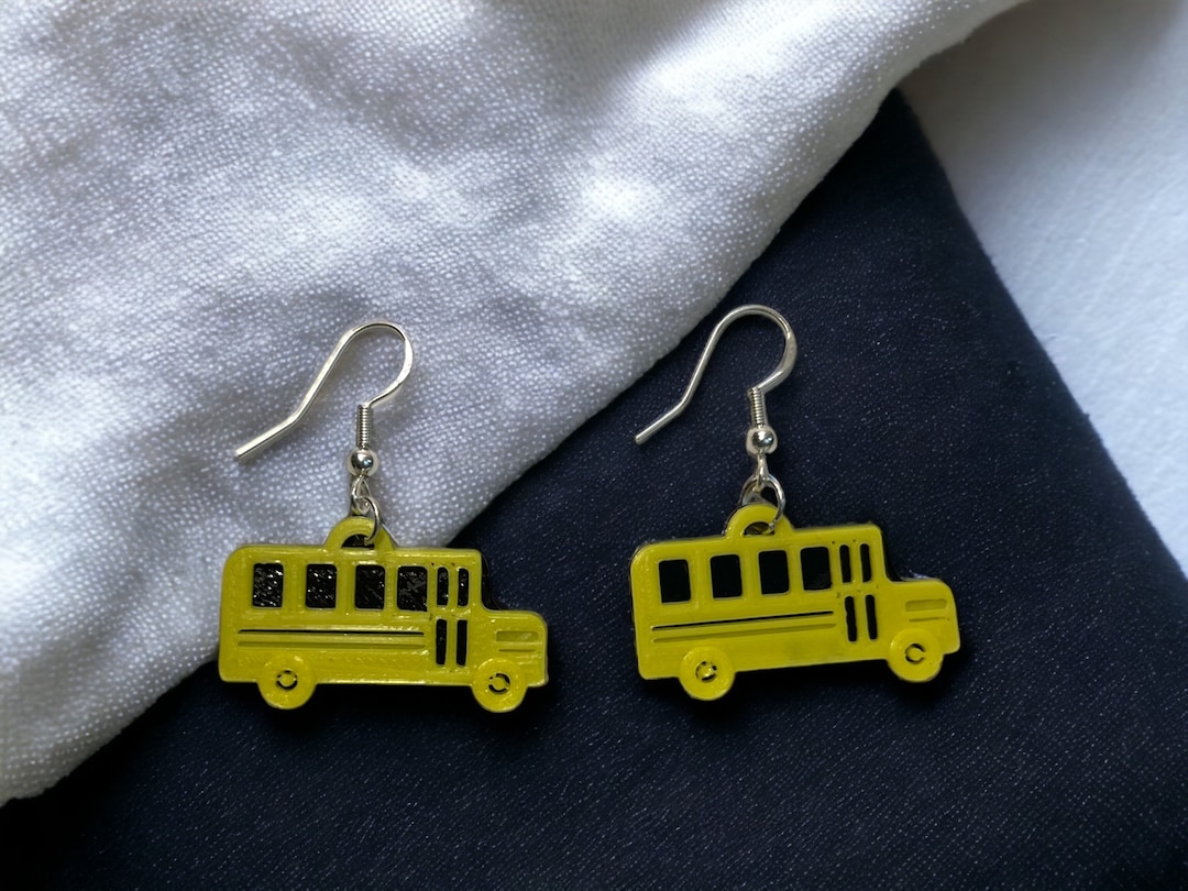 School Bus Earrings, Bus Driver Earrings, Back to School Earrings ...