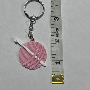 3d Printed Crochet Keychain, Yarn Keychain With Crochet Hooks, Crochet ...