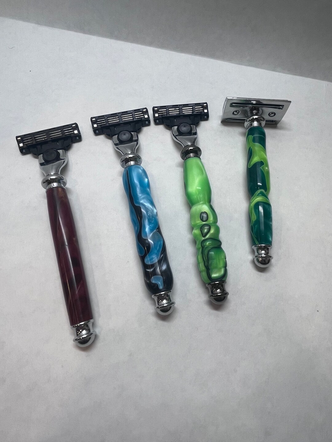 Hand Turned Acrylic Handle for Gillete Mach3 Razor blades Not Included ...