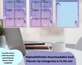 Kawaii Themed Template Printable Weekly Planner and to Do List - Etsy