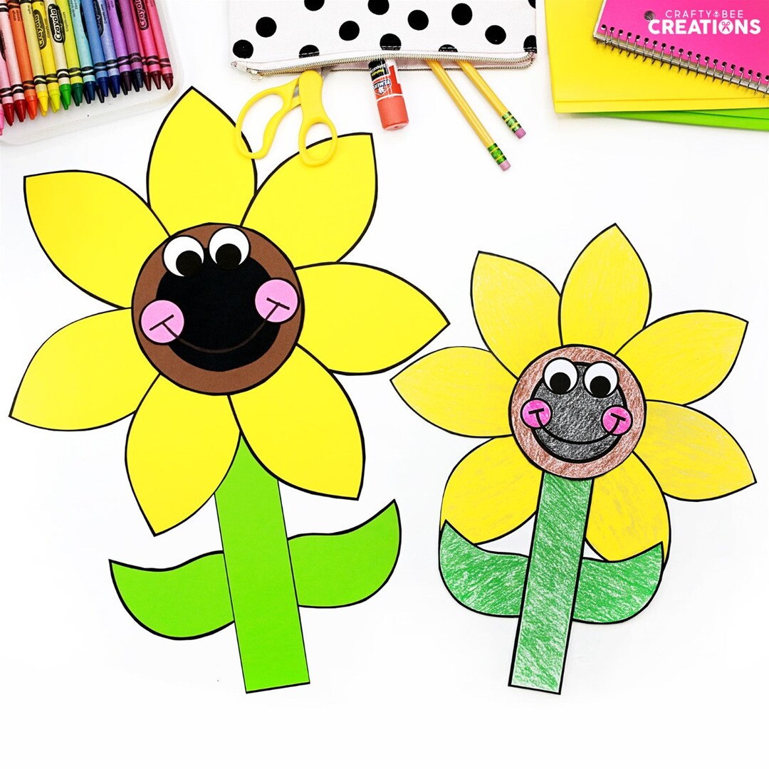 Sunflower Craft | Flower Crafts | Fall Activities | Fall Bulletin Board ...