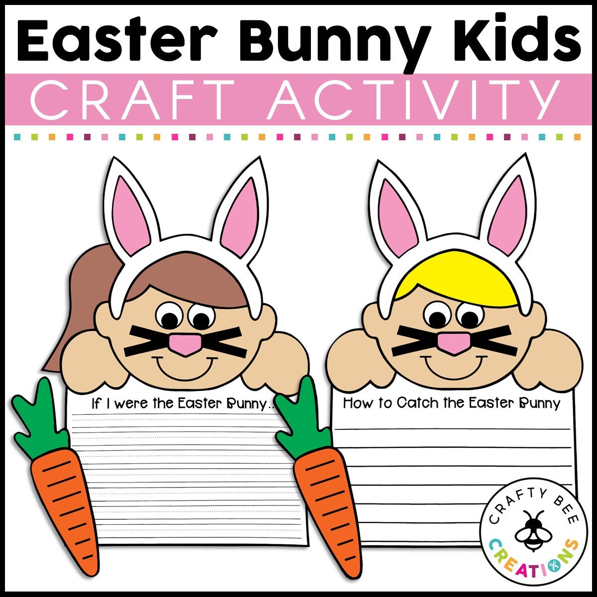 Easter Bunny Craft Template Easter Writing Prompts Printable Craft ...