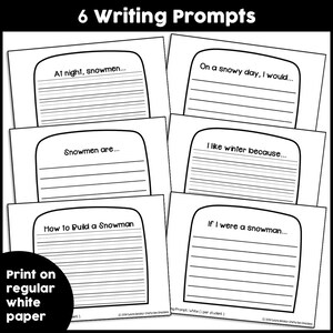 Snowman Craft Patterns | How to Build a Snowman Writing Activity ...