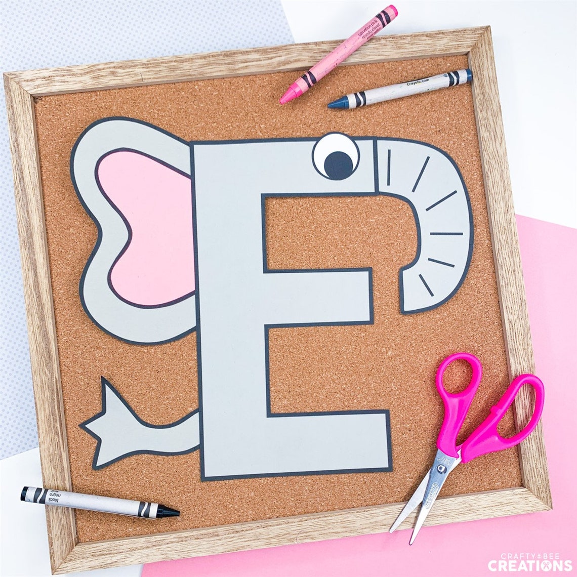 Letter E Craft Patterns | Elephant Craft | Alphabet Crafts | Uppercase ...