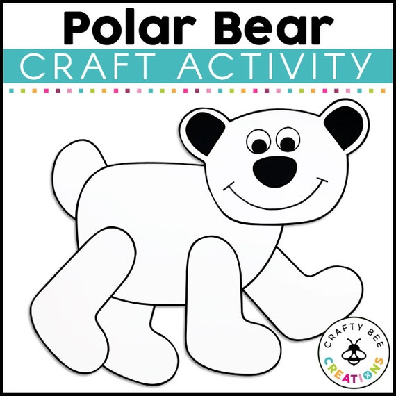 Plantilla De Manualidad De Oso Polar Maqueta Hábitat Oso Polar