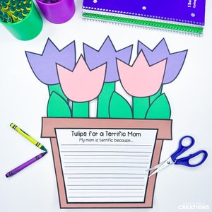 Mothers Day Craft | May Art Activities | Flower Template | Bulletin ...