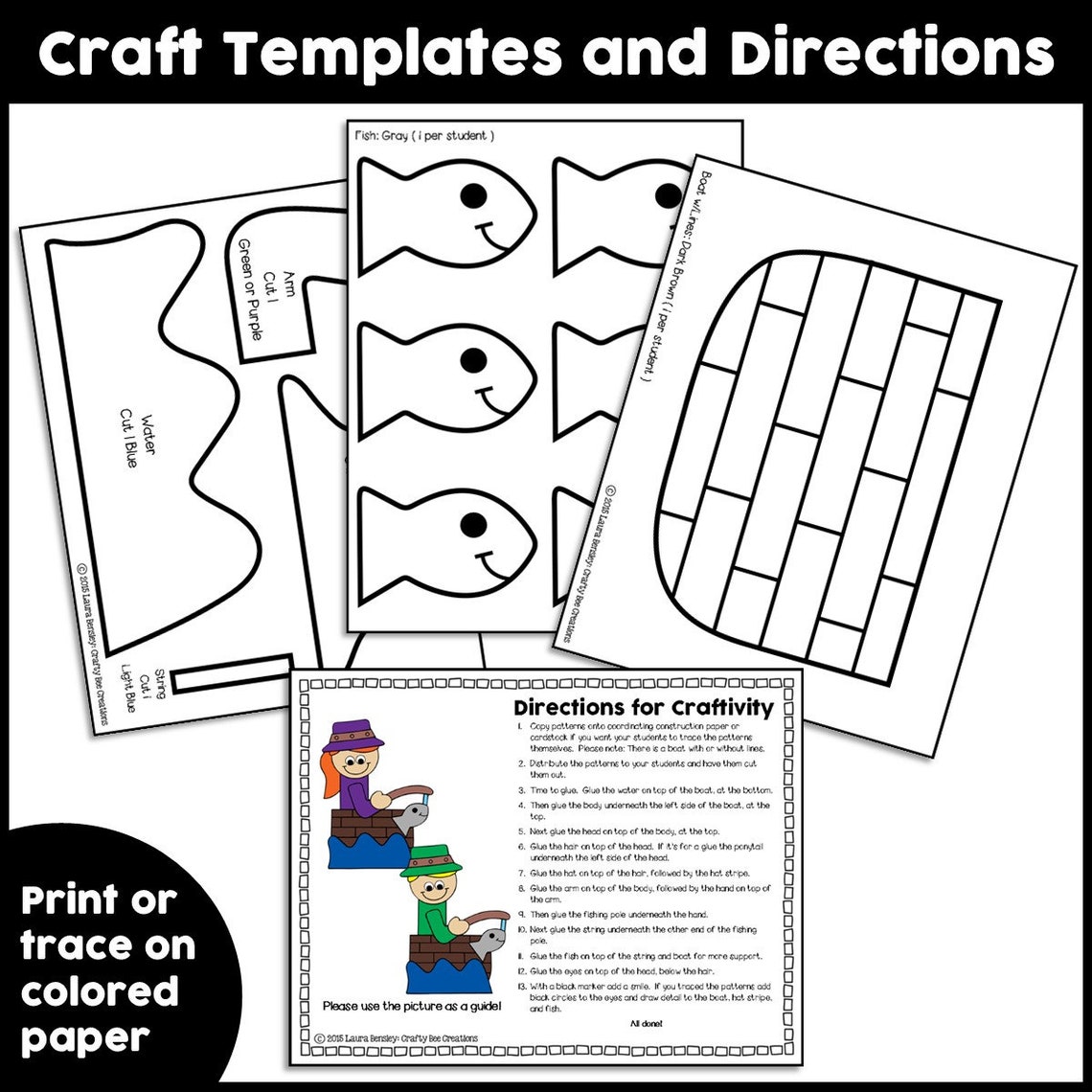 Fishing Kids Craft Fish Craft for Kids Camping Craft Template Camping ...