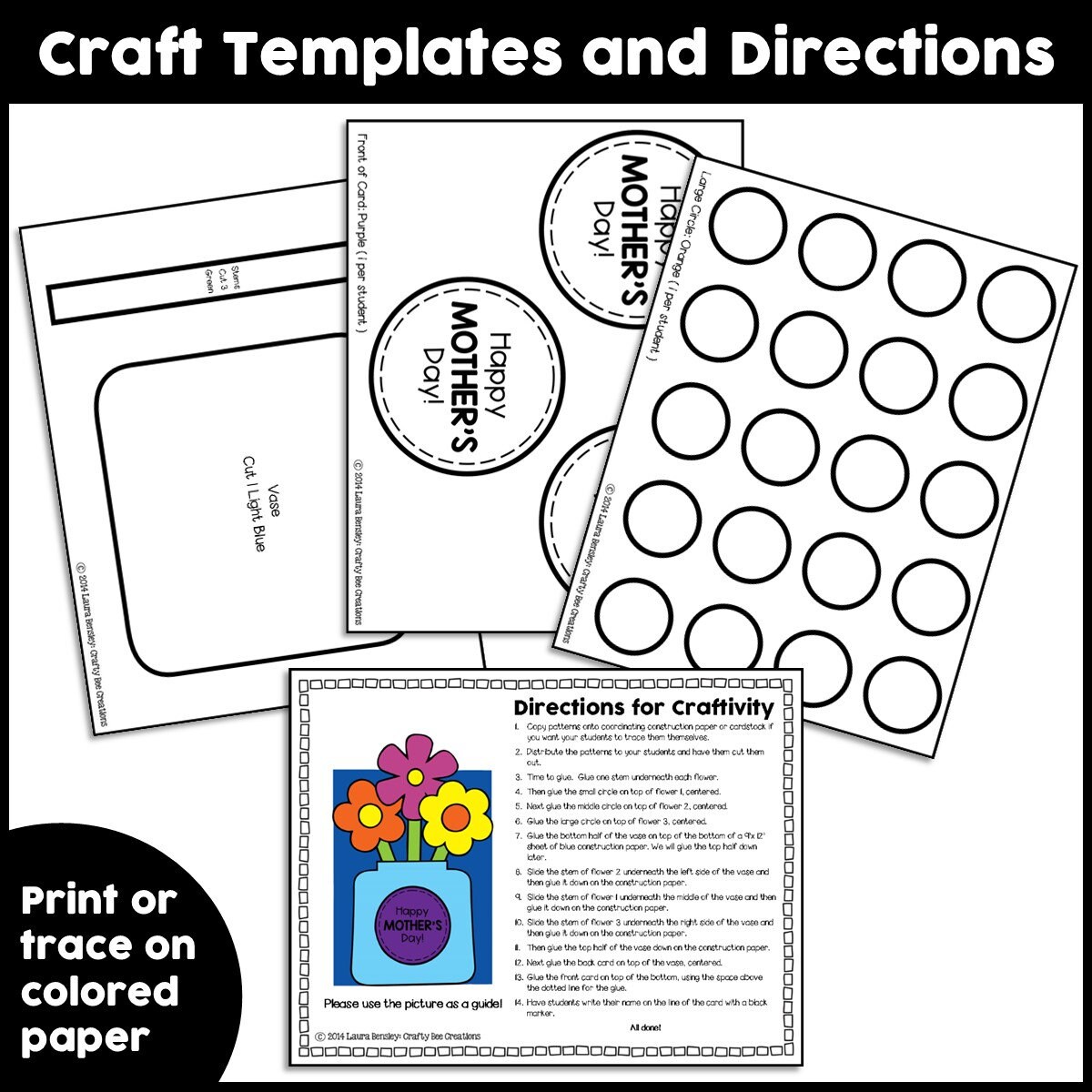 Mothers Day Card Art Craft May Writing Activities Gift Ideas ...